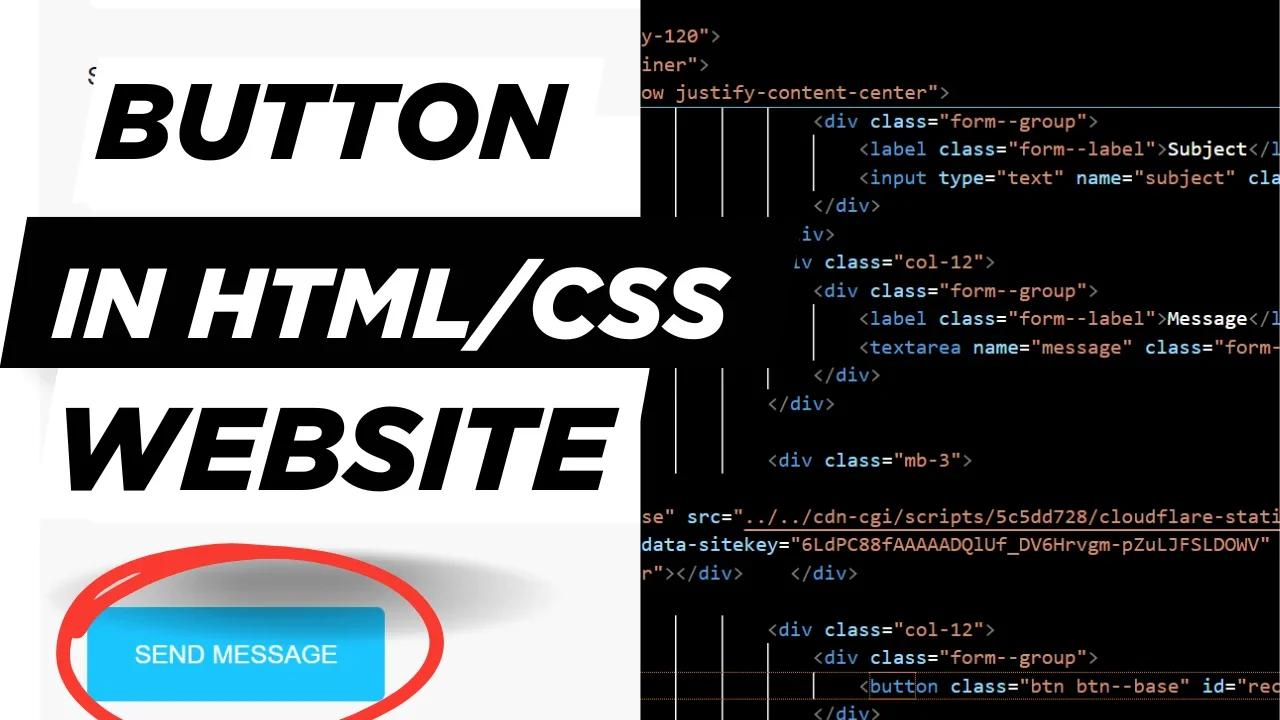 HOW TO CREATE BUTTON IN HTML | HTML Button Tutorial for Beginners