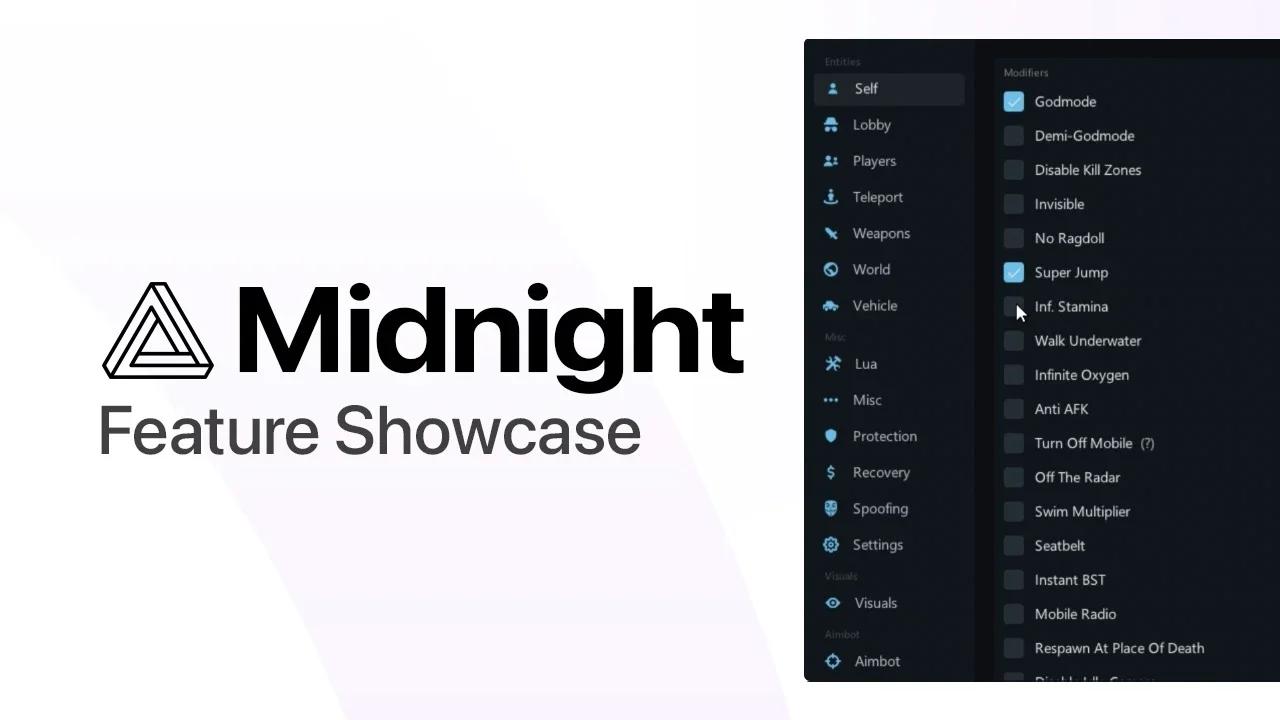 Midnight Menu Showcase - GTA V 1.61