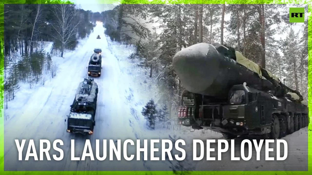 Yars missile system launchers deployed for combat patrols