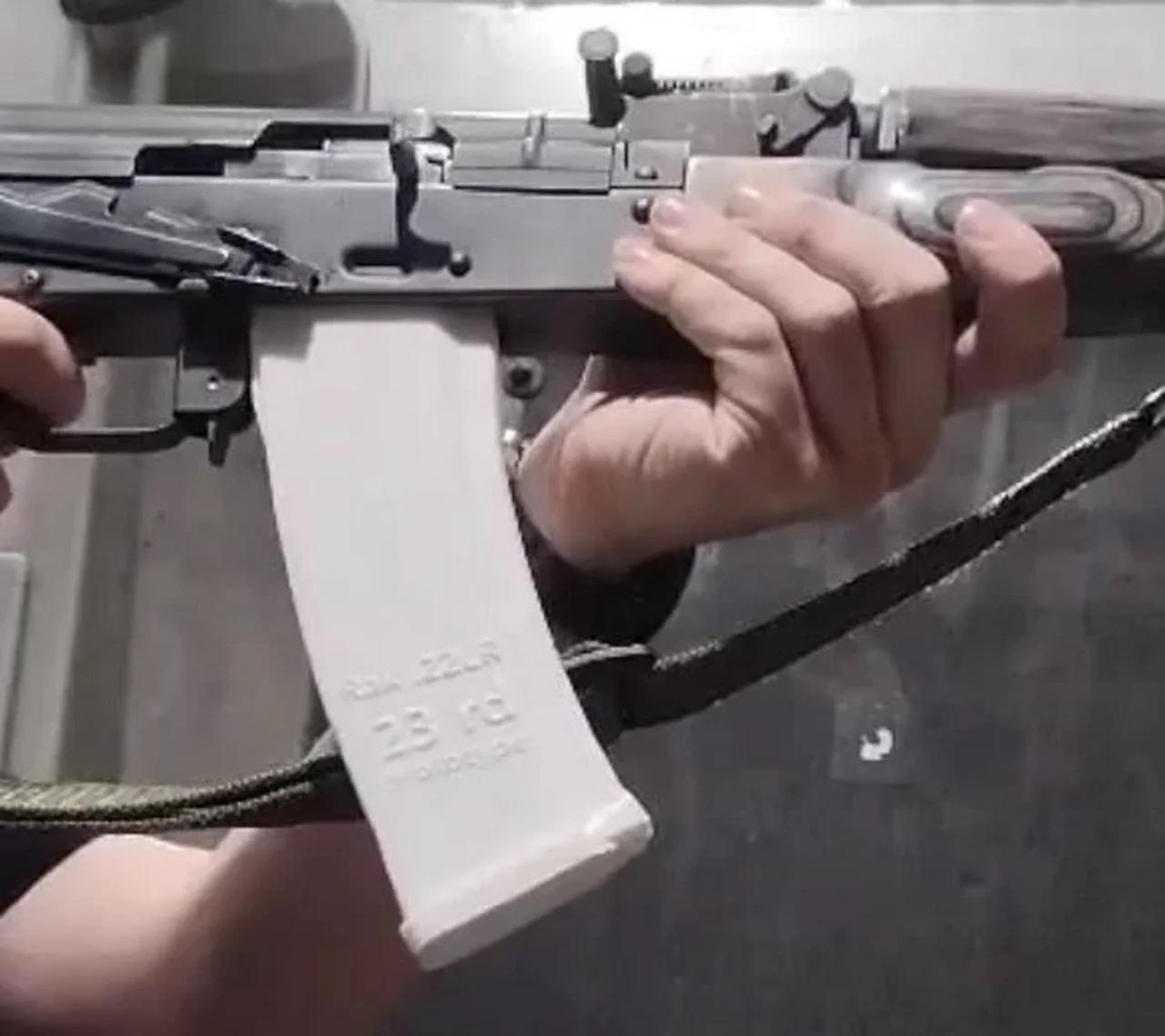 3-d printed RAK .22 AK magazine Test video.