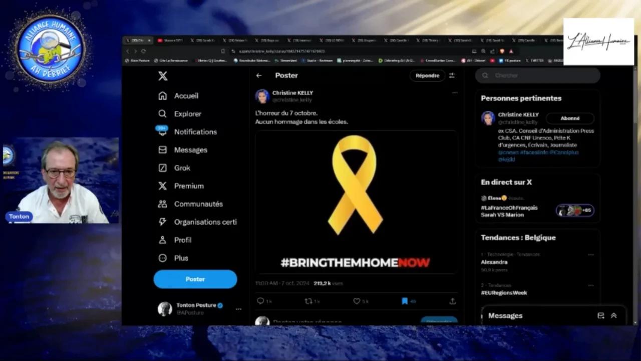 AH2020 LE LIVE Alain (Tonton) posture 08-10-2024 Alliance Humaine 2020 VIDEO LIGHT (8/10/2024) L ...