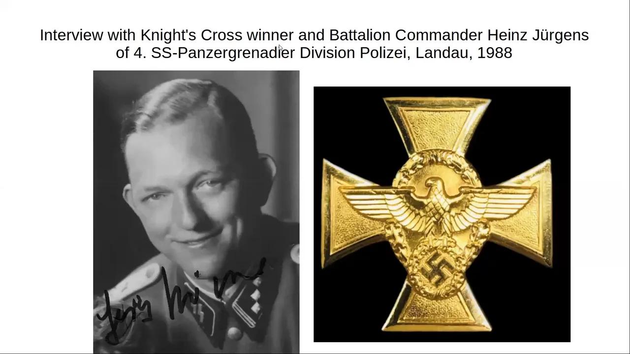 Interview with German WW2 Battalion Commander Heinz Jürgens 4th SS ...