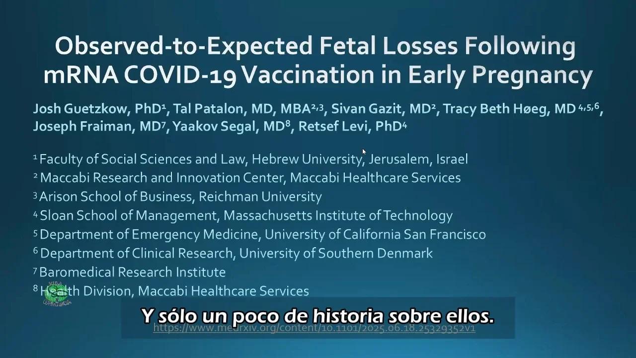 Dr. Joshua Guetzkow. Pérdidas fetales observadas a esperadas tras la ...
