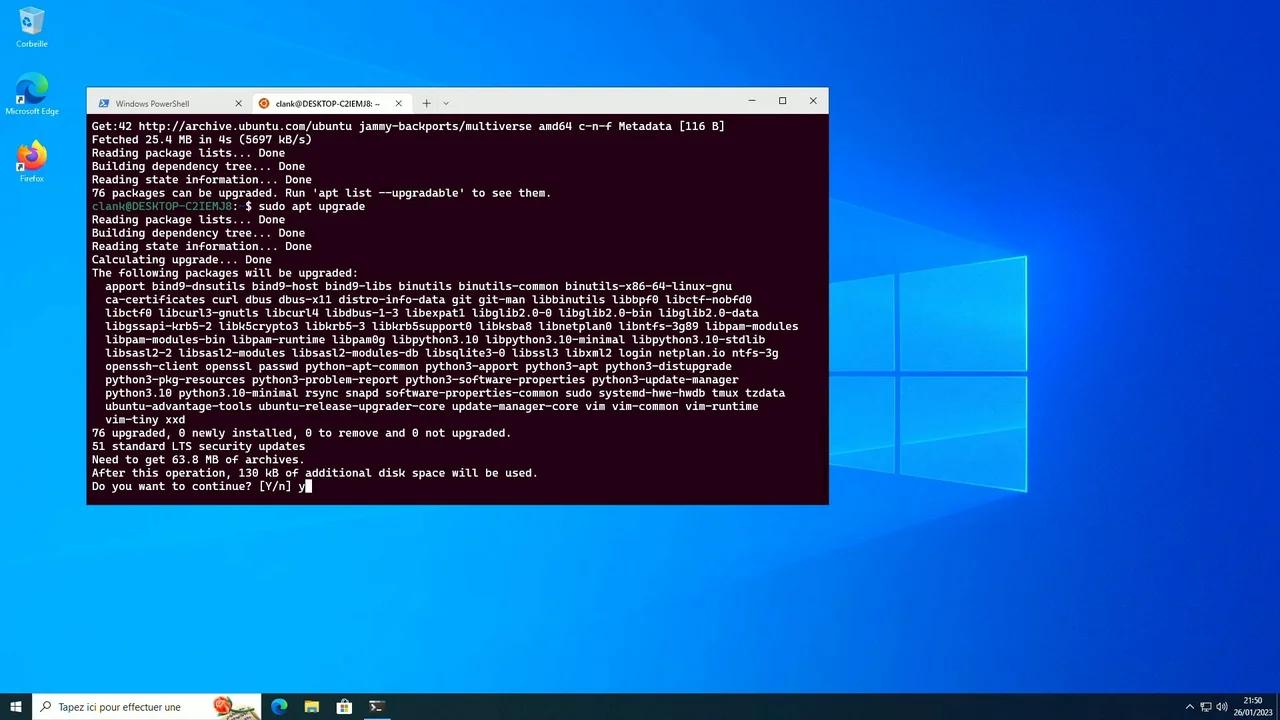 WSL2, un ubuntu dans un terminal Windows 10