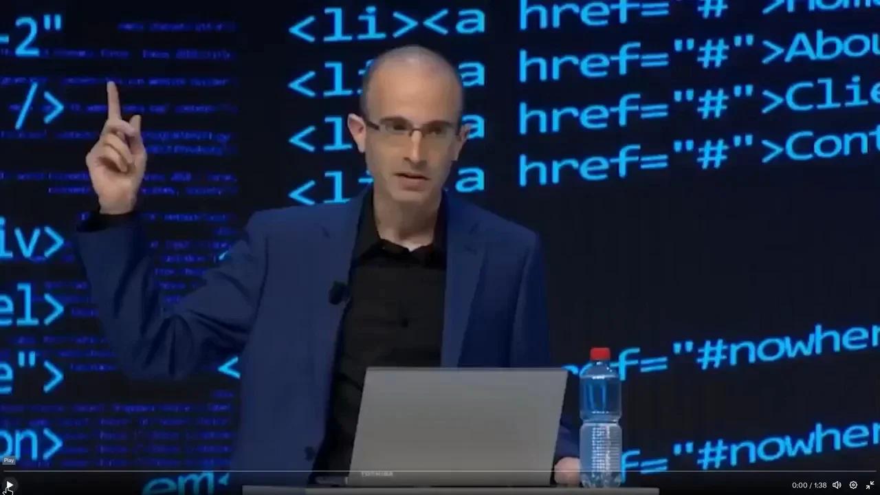 NUTJOB Yuval Noah Harari, speaking at the WEF about Hacking Living ...