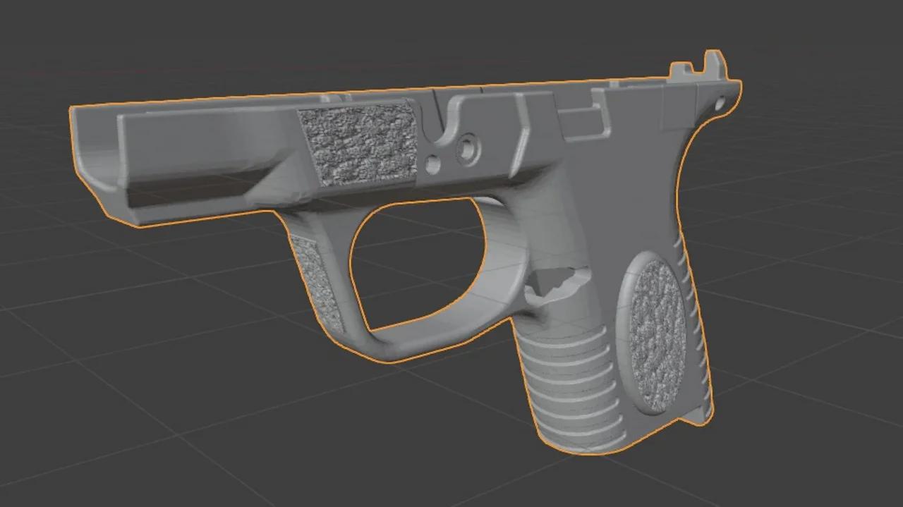 S&W M&P Shield - no safety - blender texture
