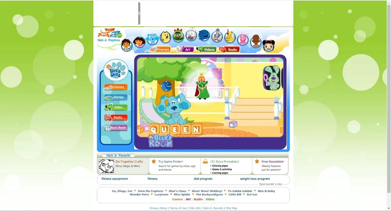 Nickjr Playtime Website