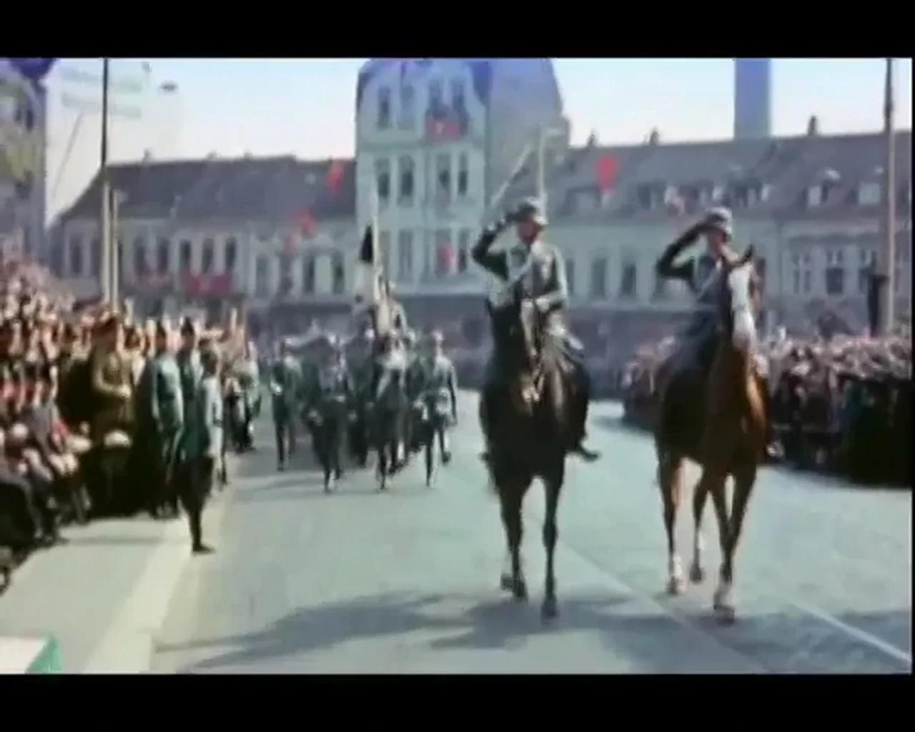 Adolf Hitler and the Wehrmacht in color Triumph march of the NSDAP ...