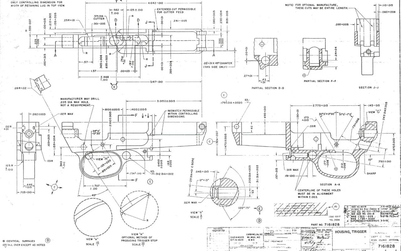M1 Carbine drawings