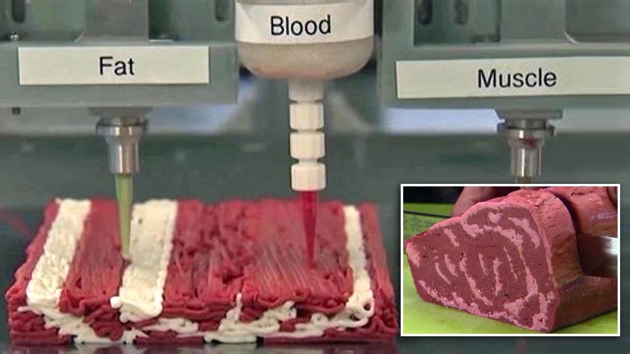 3D Printed FAKE MEAT! Would you eat this? 🥩🤔🤮