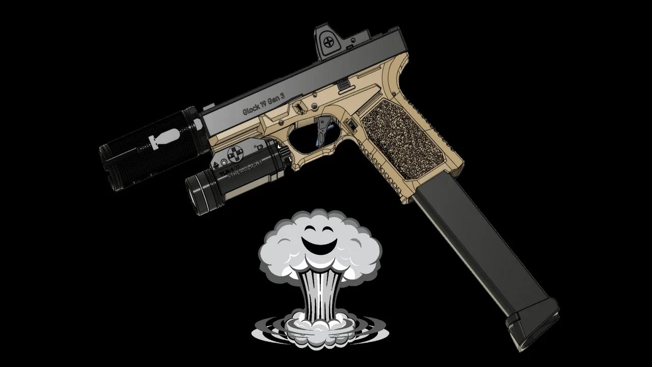 Strike80 19X P80 Rails Step File