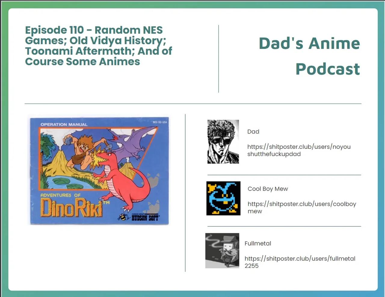 Episode 110 - Random NES Games; Old Vidya History; Toonami Aftermath ...