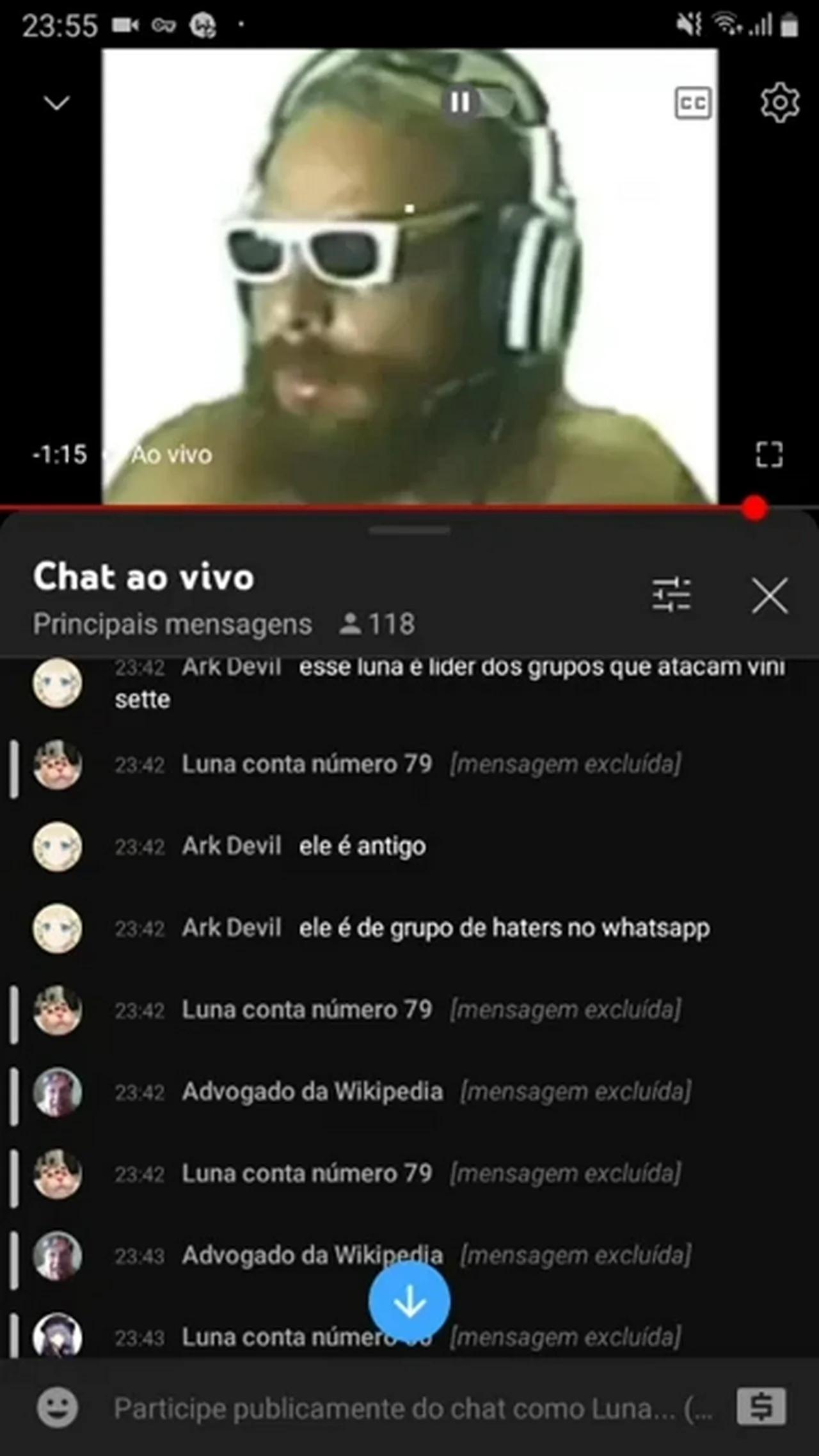 Ex moderadora Luna ataca Frederic Roger ao vivo