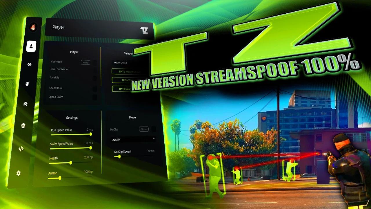 Fivem Mod Menu TZ Aimbot | Magic Bullet | Spawn Weapon |StreamSpoof ...
