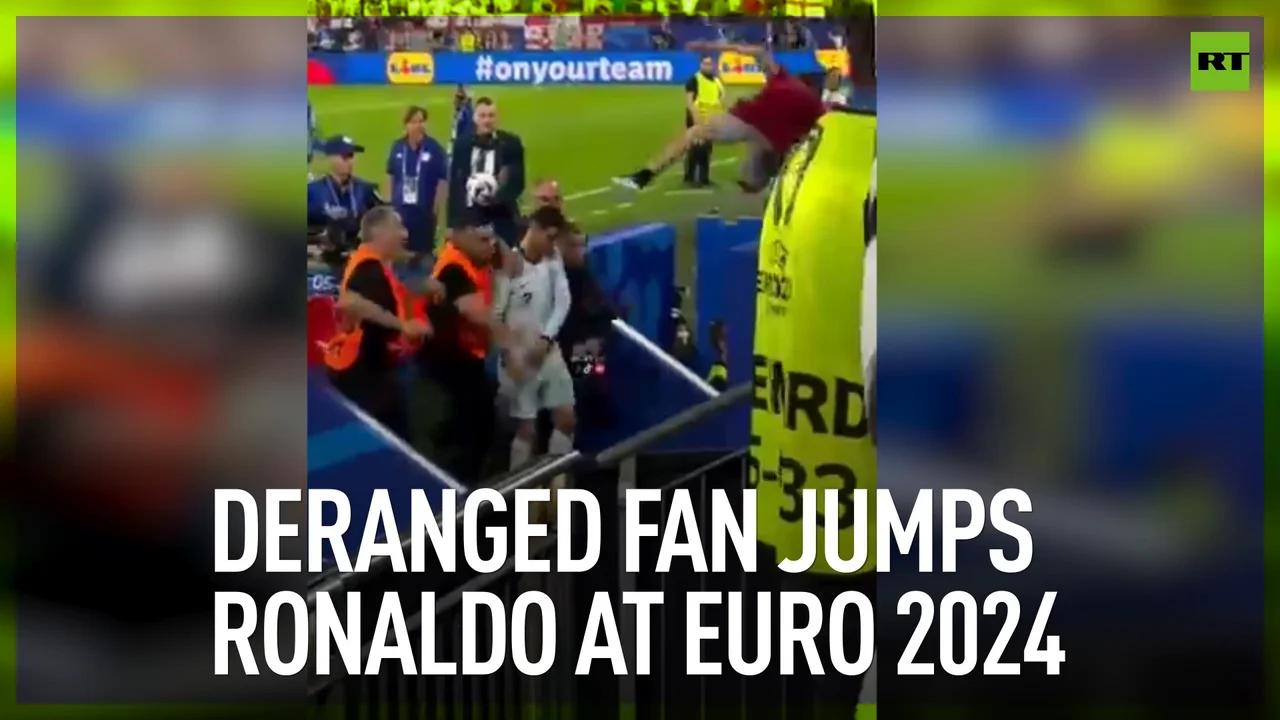 Deranged fan jumps Ronaldo at Euro 2024