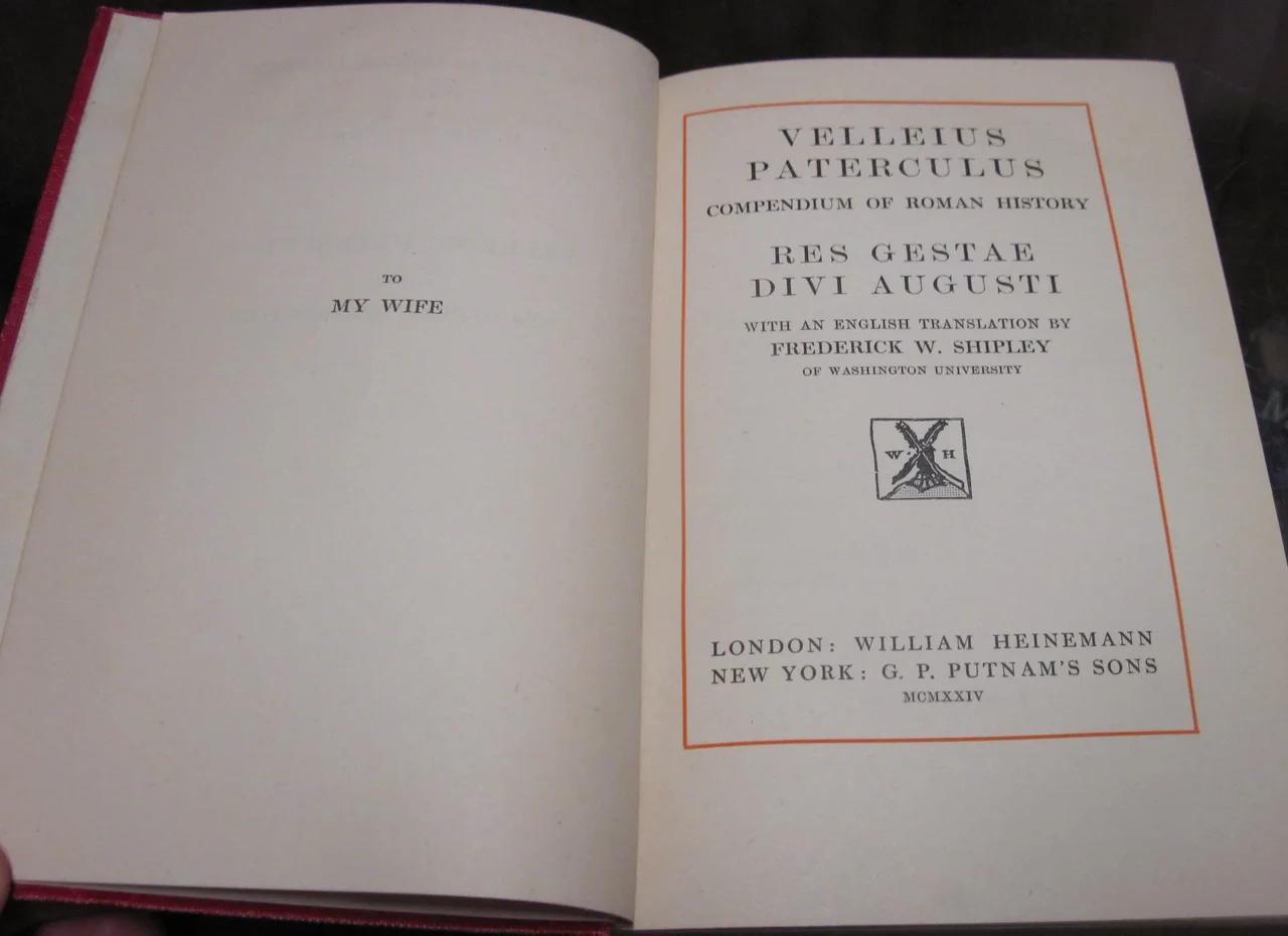 Compendium of Roman History - Paterculus