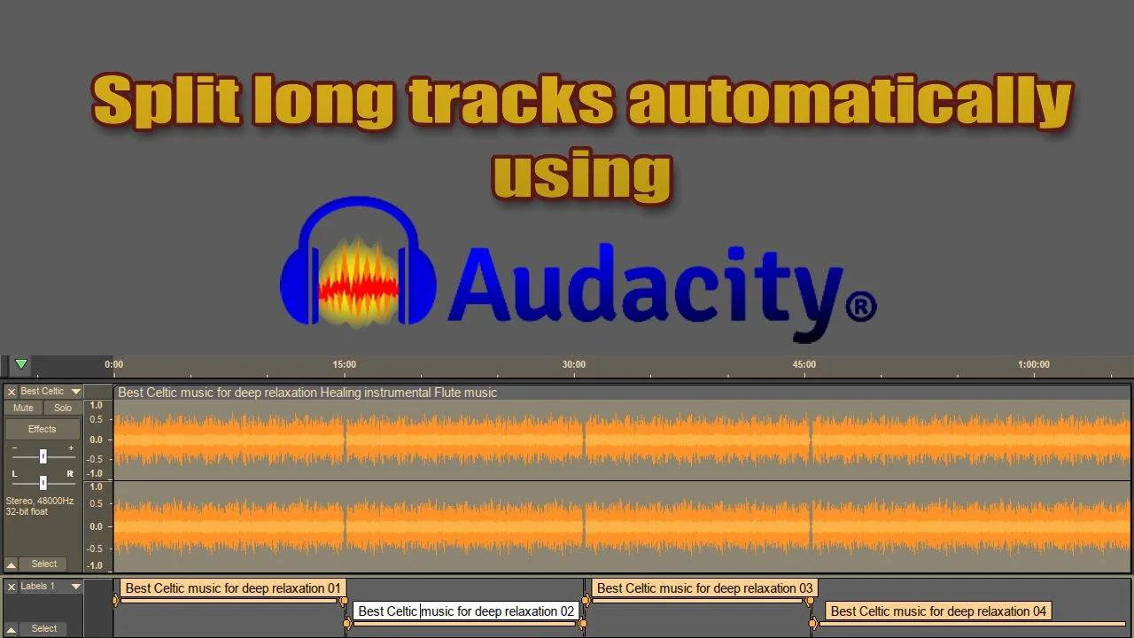 Automatically split long recordings in Audacity