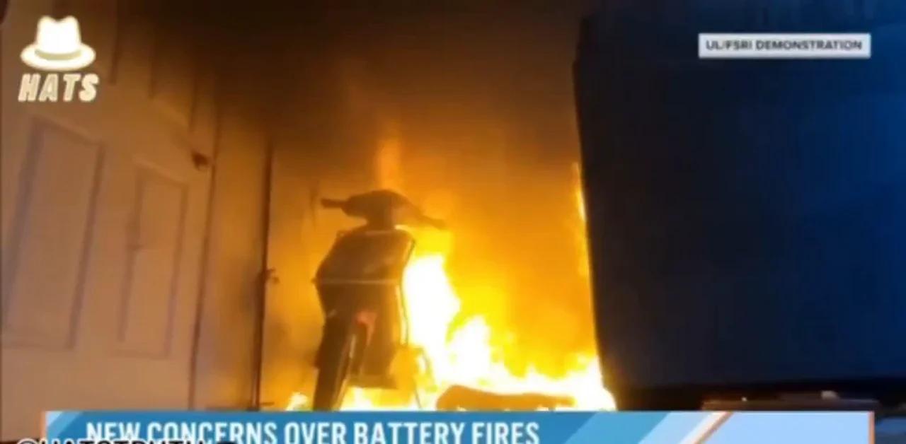 The dangers of exploding lithium ion batteries in bikes, scooters, EV cars