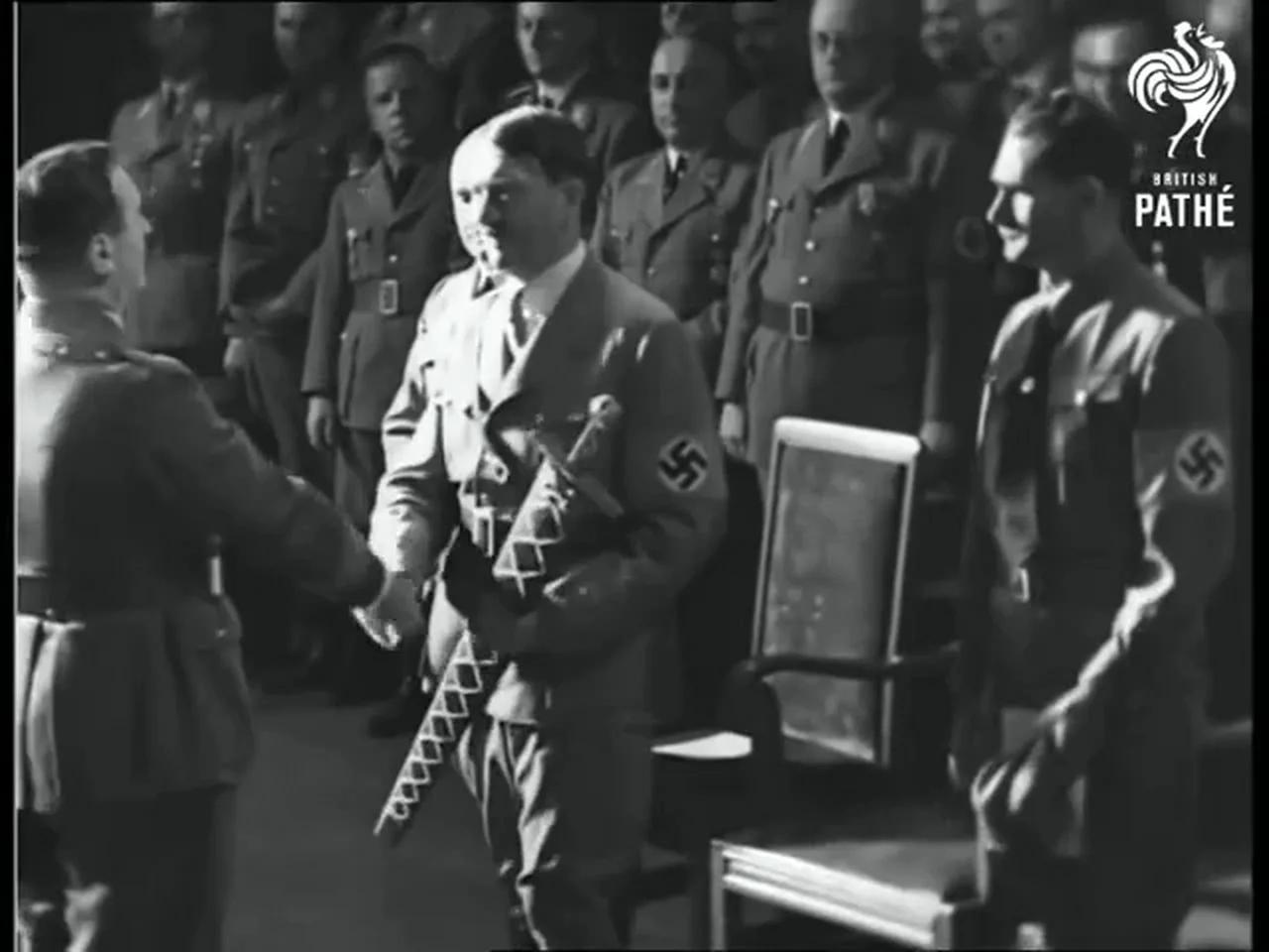 Nuremburg Sword Presented To Hitler 1938 British Pathe