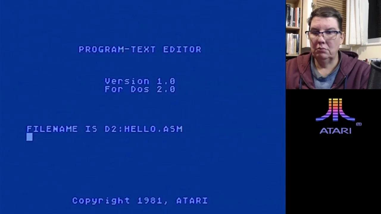 First test of the Atari Program Text Editor
