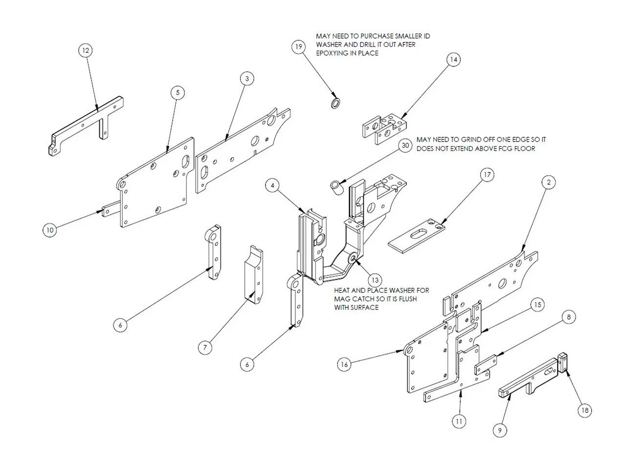 Plate stack receiver V3B