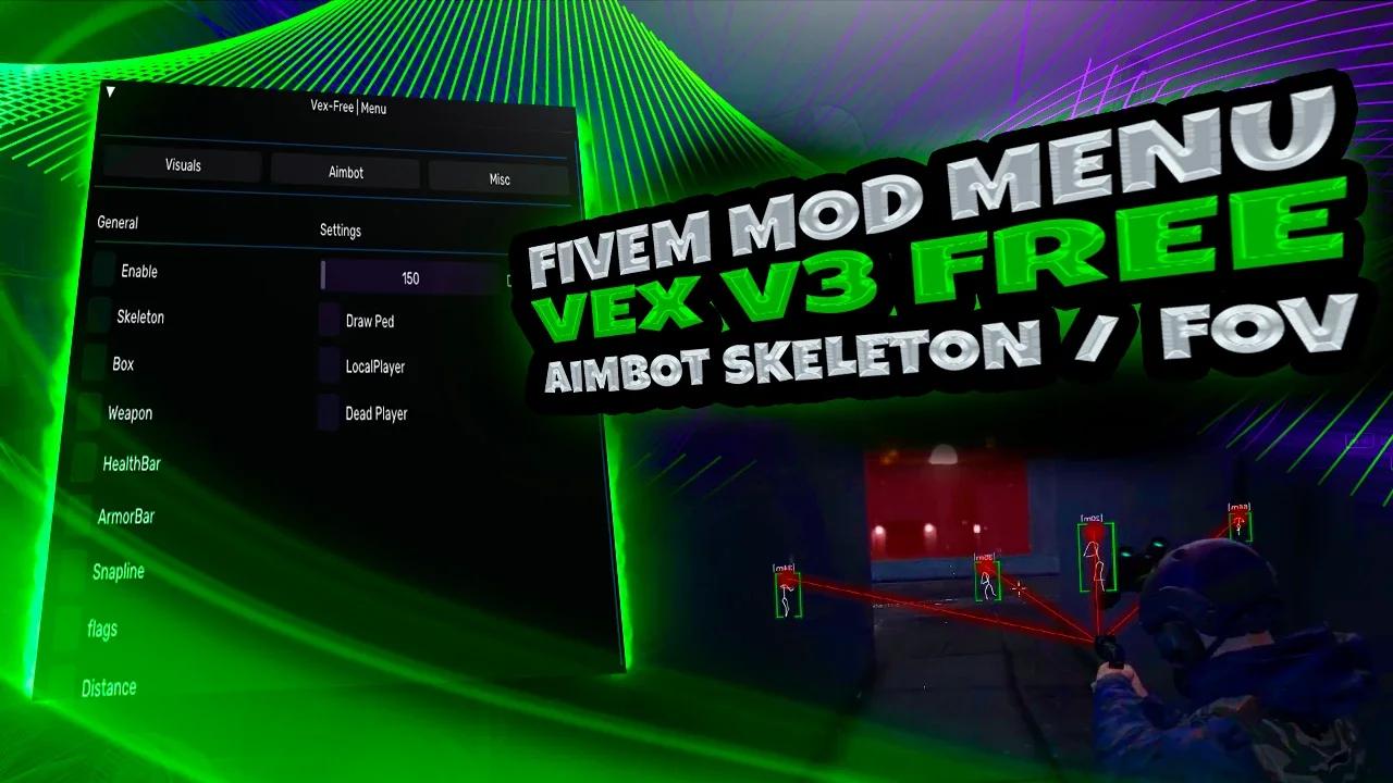 FiveM Mod Menu Cheat Vexx | Aimbot, ESP Visuals,Fov | Download Free 2023