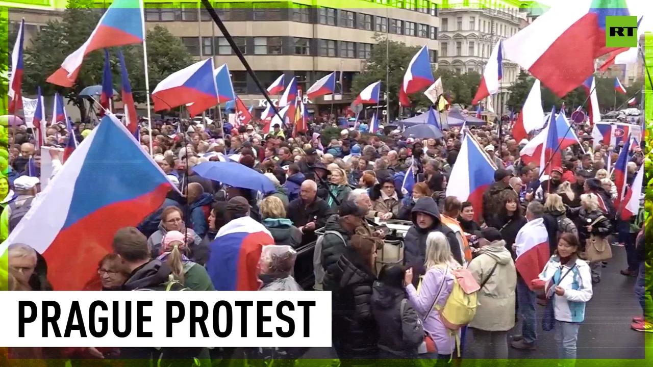Protesters rally against soaring energy prices in Czech Republic