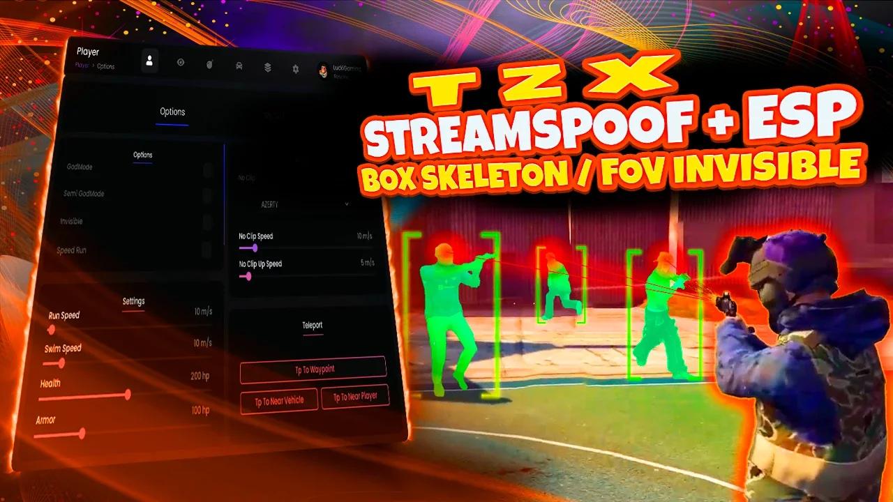 FIVEM MOD MENU HACK INTERNAL TZX DE PAGO/PAID | UNDETECTED