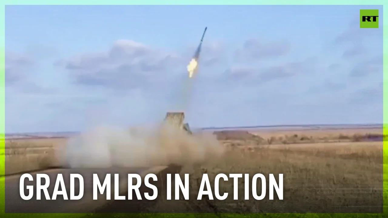 Russian Grad MLRS deployed to destroy enemy positions