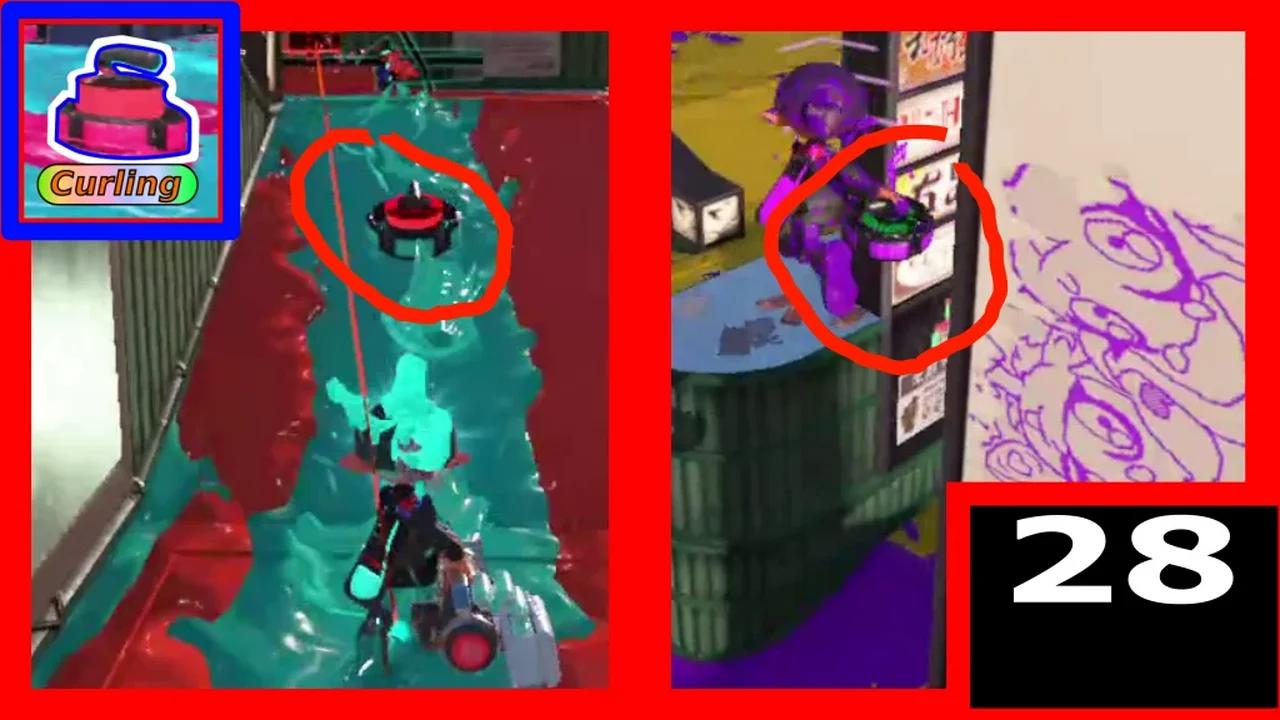 splatoon 3 curling bomb splat compilation part 28 (goodbye stick ...