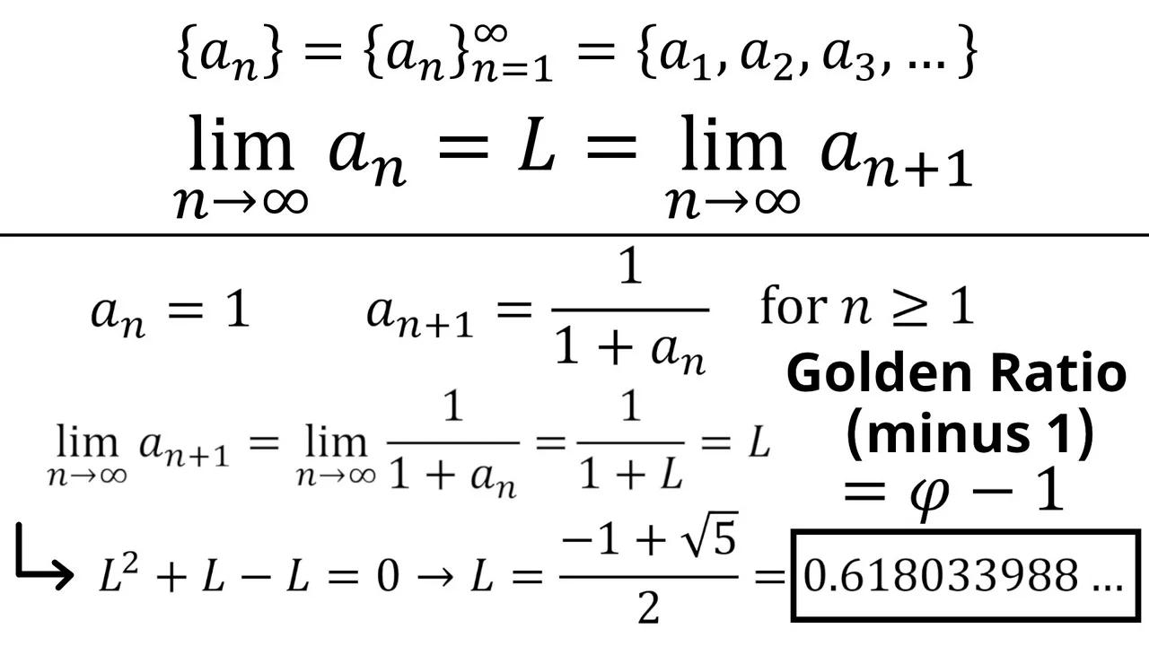Exercise 1: Limit of a Sequence and the Golden Ratio (Minus 1)