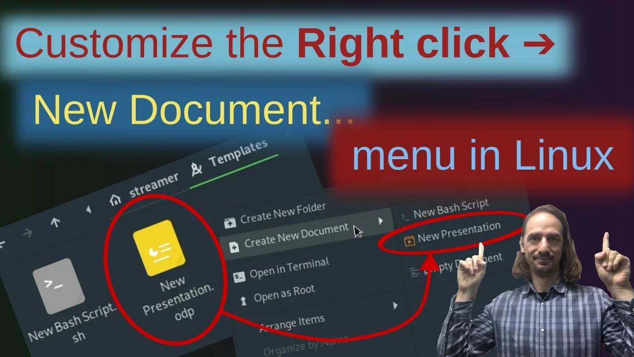 Create any kind of file from the right click menu on Linux using the ...