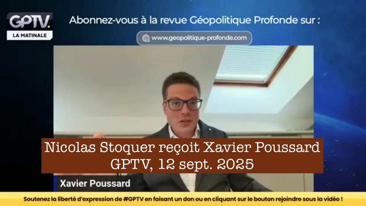 Nicolas Stoquer reçoit Xavier Poussard. GPTV, 12 sept. 2025