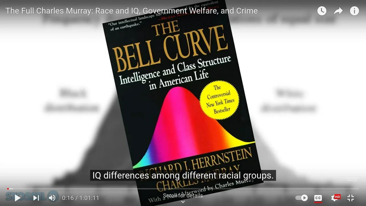 The Full Charles Murray Race and IQ- Government Welfare- and Crime
