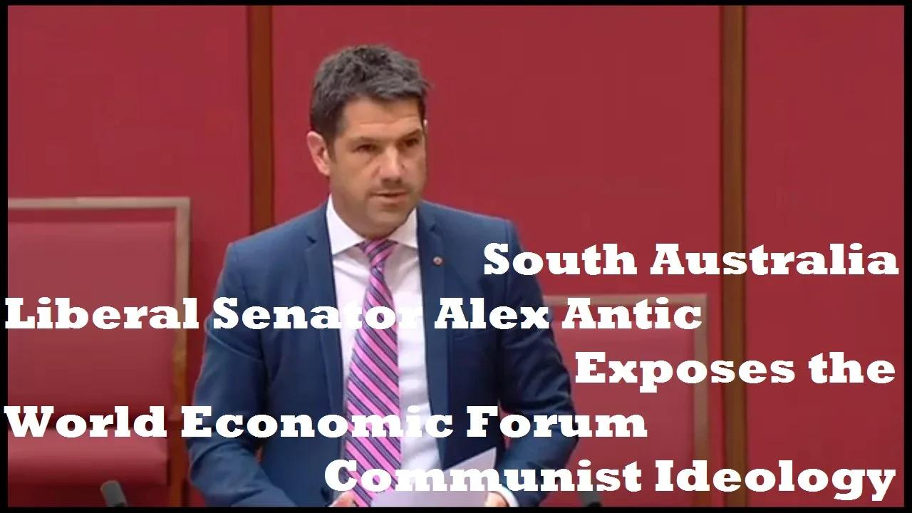 South Australia Liberal Senator Alex Antic Exposes the World Economic ...