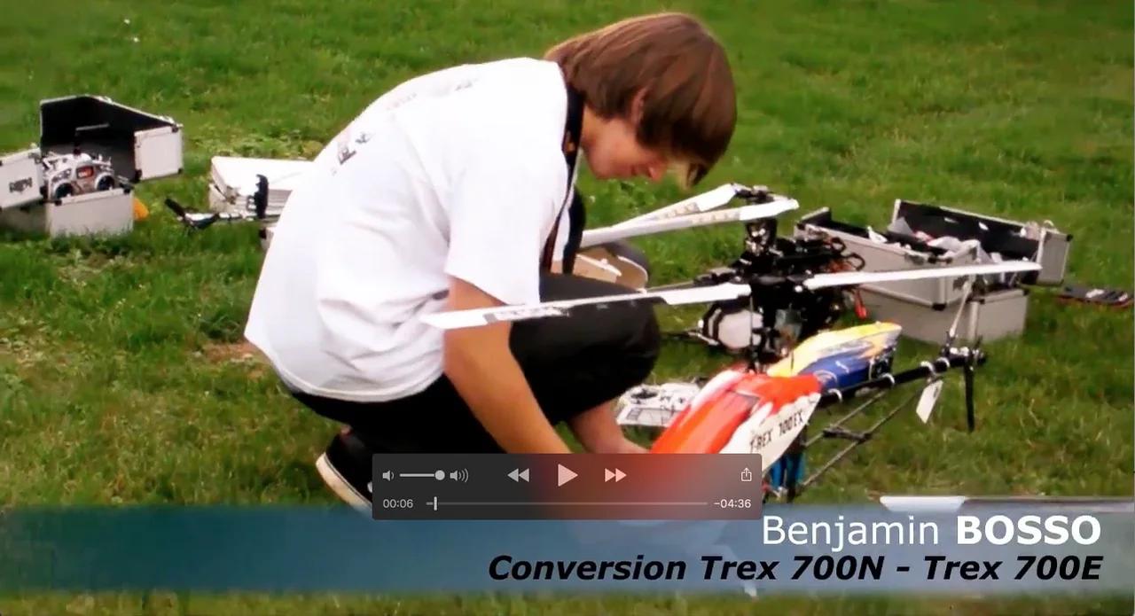 Conversion Trex700N en Trex700E - Benji BOSSO