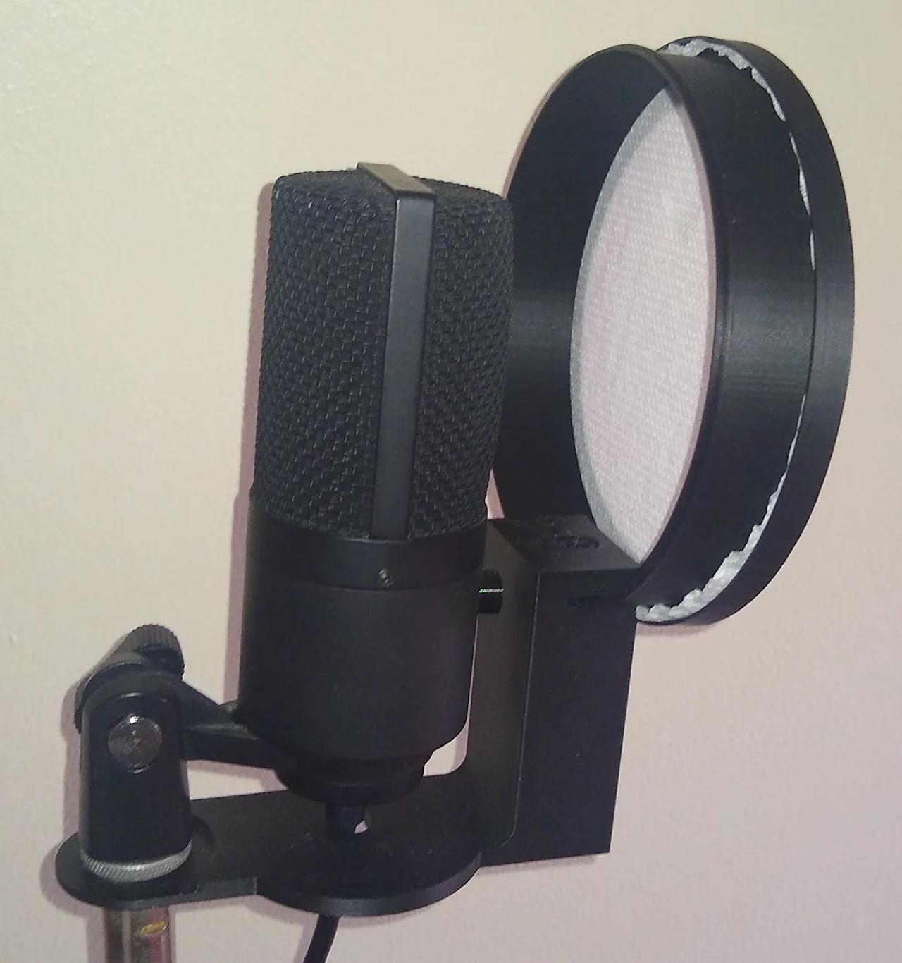 3D print - Homemade microphone pop filter and holder - STL and FCSTD files