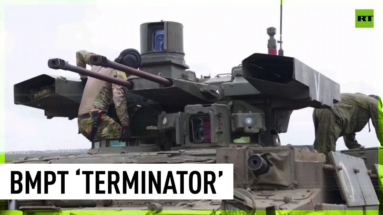 Mobilized troops, volunteers train on ‘Terminator’ combat vehicles and ...