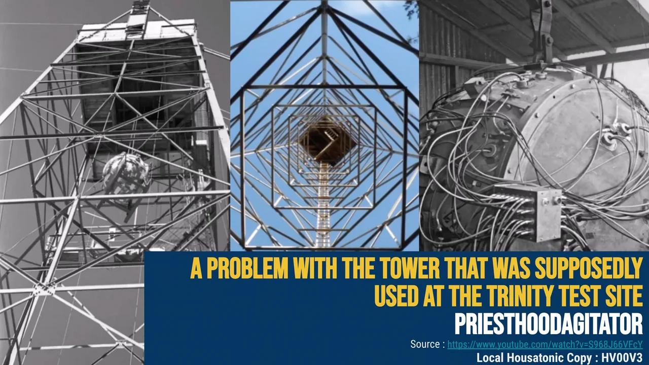 A problem with the tower that was supposedly used at the Trinity test ...