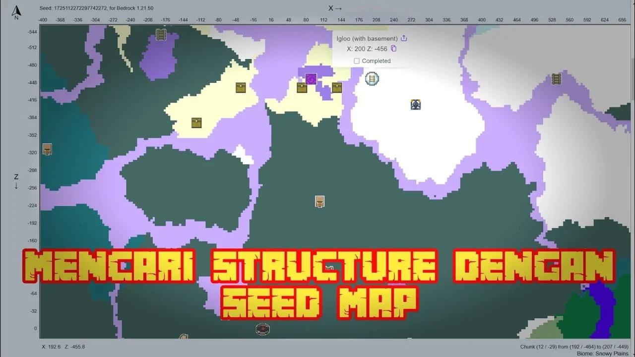 Cara Membuka World Seed Map & Structure di Minecraft
