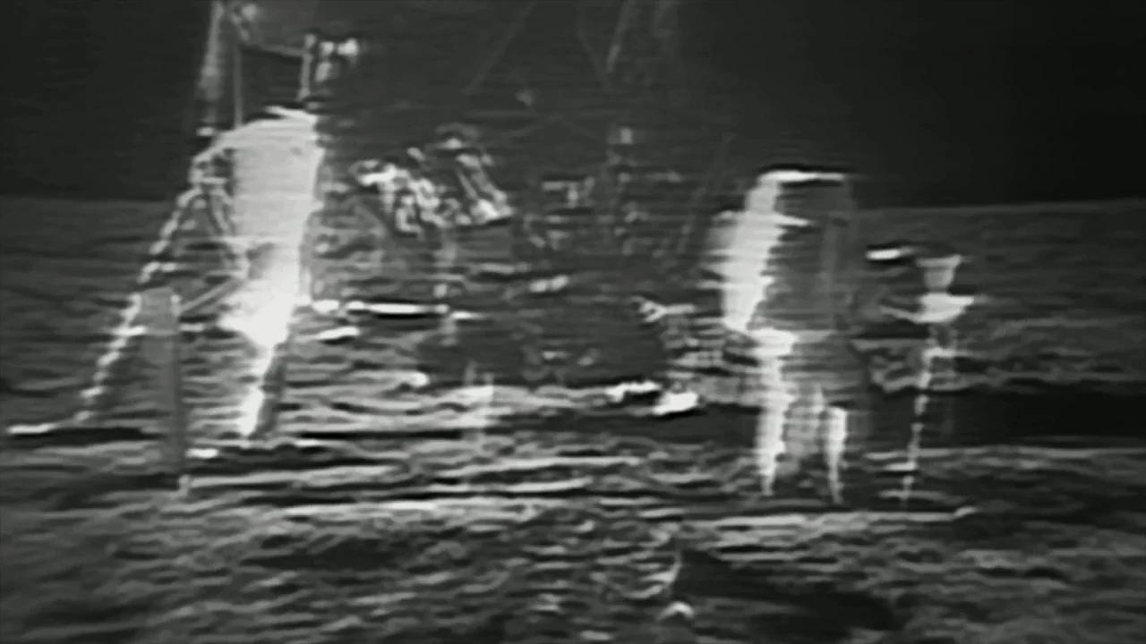 Restored Apollo 11 Moonwalk Original Nasa Eva Mission Video Walking
