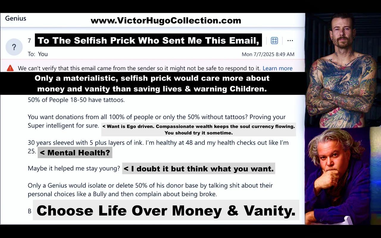 WARNING Tattoo Risks Cancer Lower Life Span Hollywood Undead Shady Jeff ...