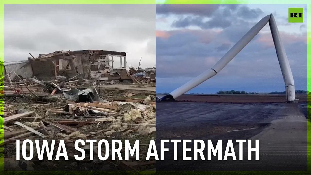 Wind turbines toppled, homes destroyed | Deadly tornadoes hit Iowa