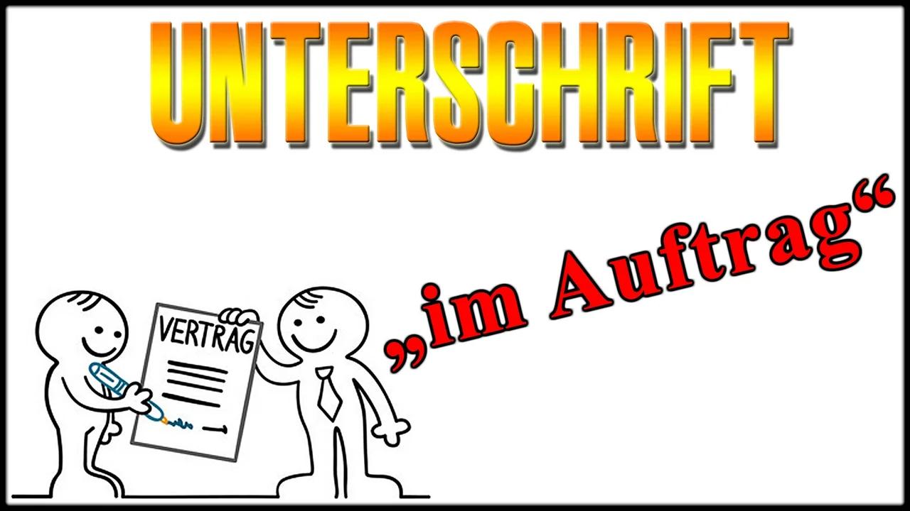 Unterschrift im Auftrag [WICHTIG]