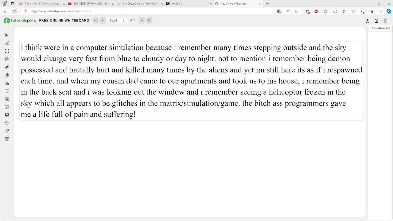 i think we are in a computer simulation!