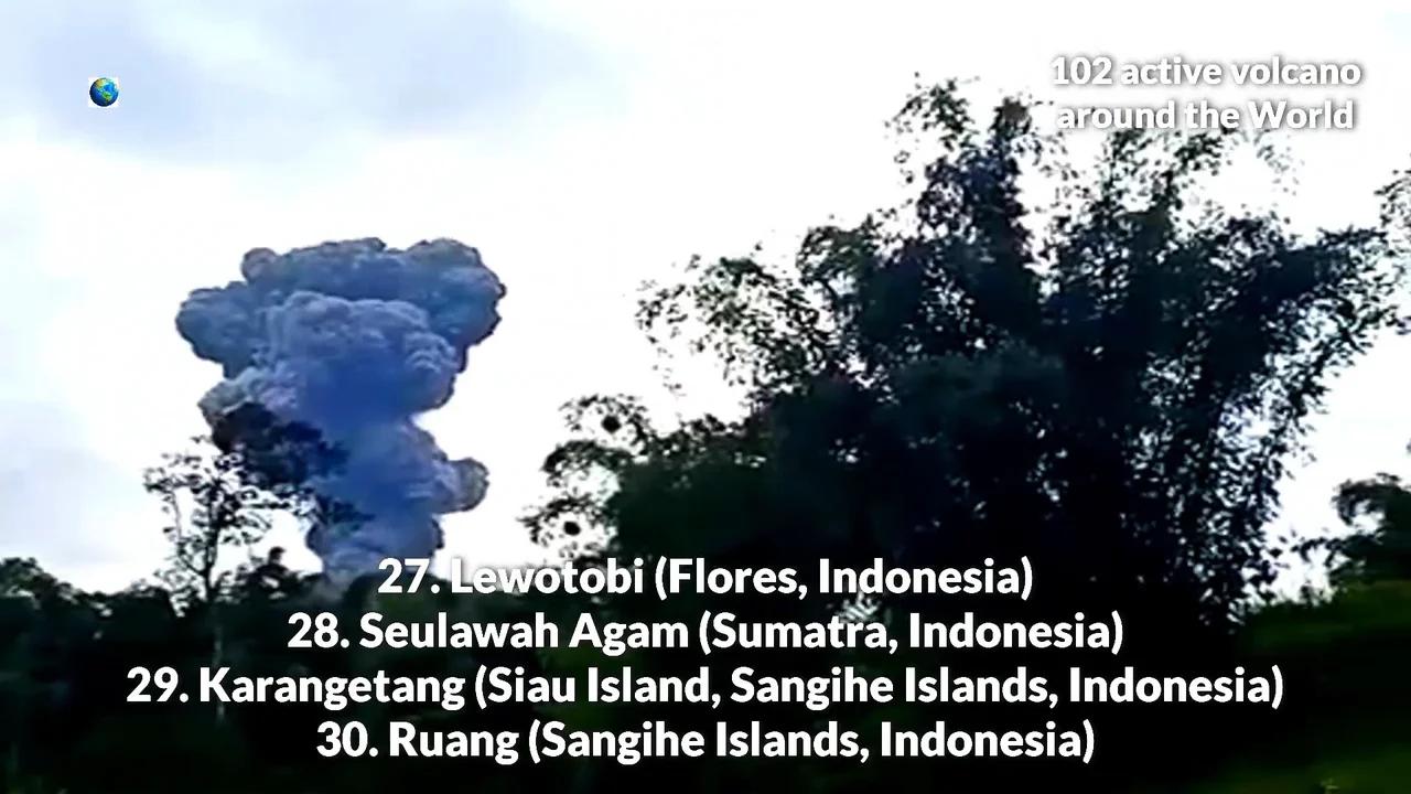 🔴102 volcans dans le monde sont en éruption en ce moment ou sont sur le point d'entrer en éruption