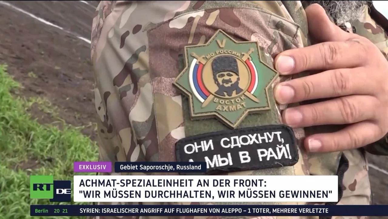 Exklusiv: Das „Achmat“-Bataillon an der Front im Gebiet Saporoschje