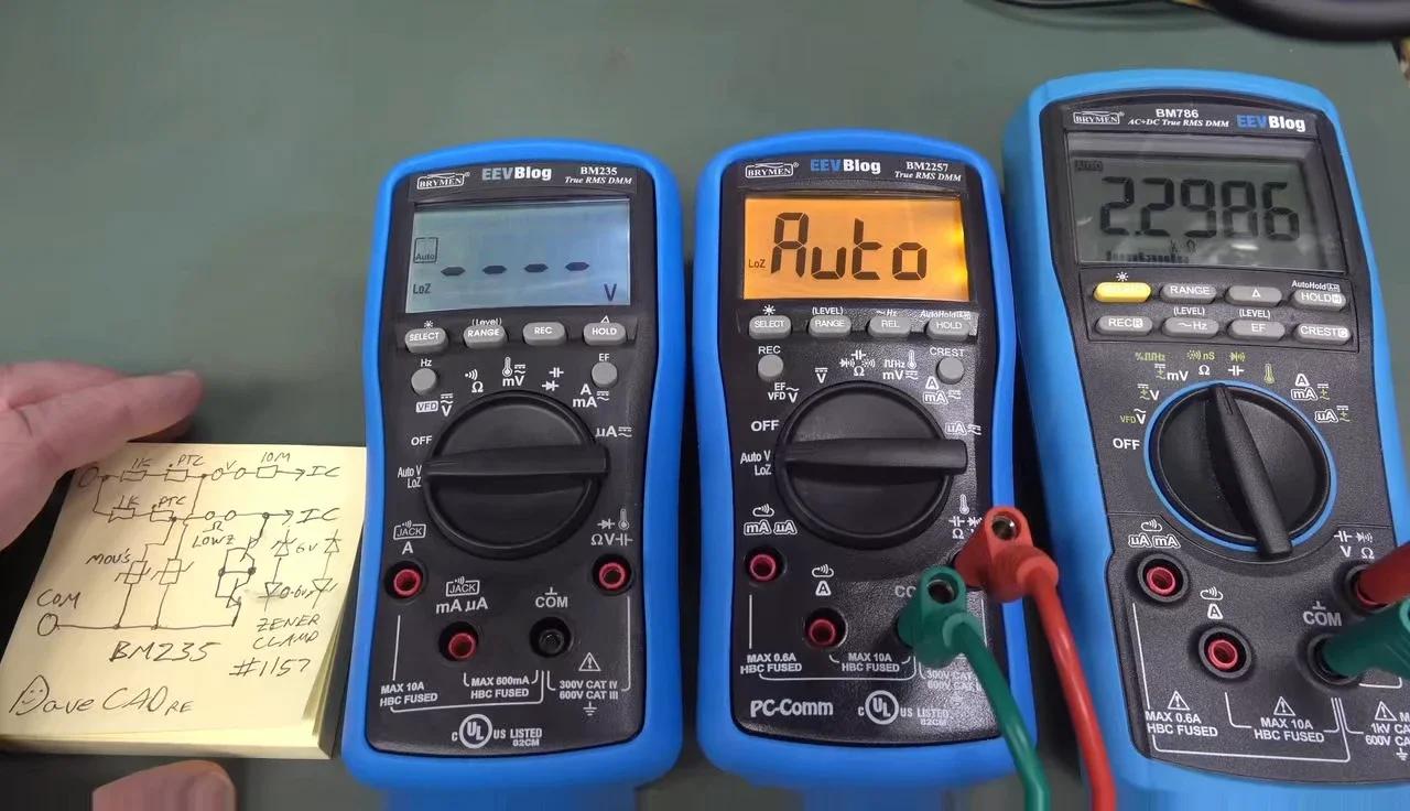 EEVblog 1667 - Reverse Engineering the Brymen BM2257 Multimeter LowZ Mode