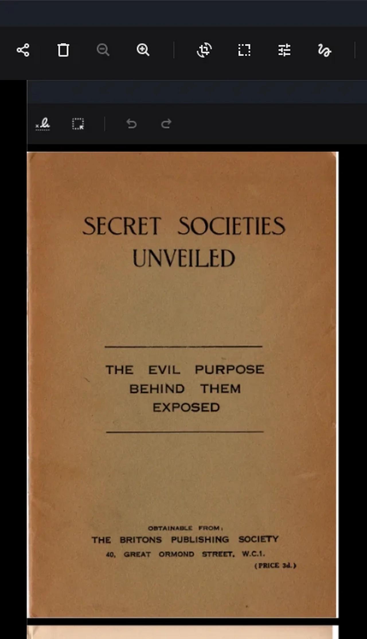 Secret societies unveiled : the evil purpose behind them exposed (1934)