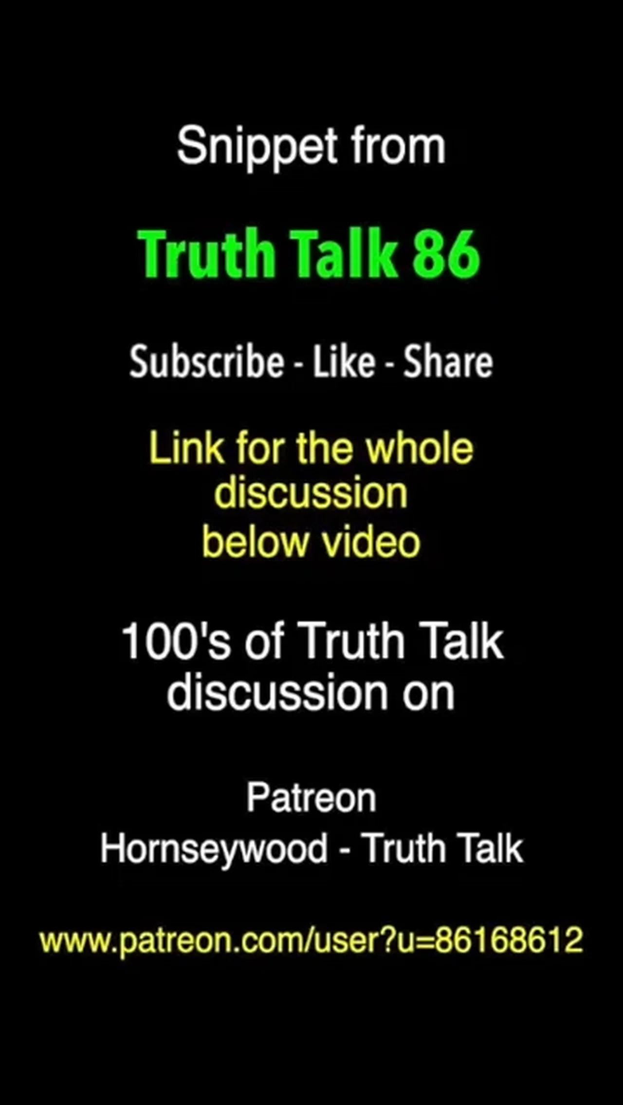 Snippet from Truth Talk 86